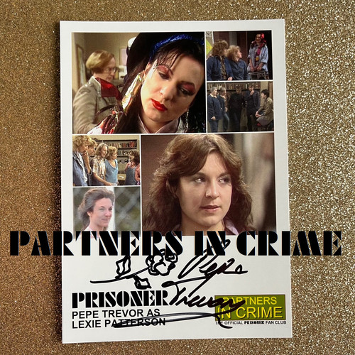 Lexie Patterson signed fan card | Partners in Crime