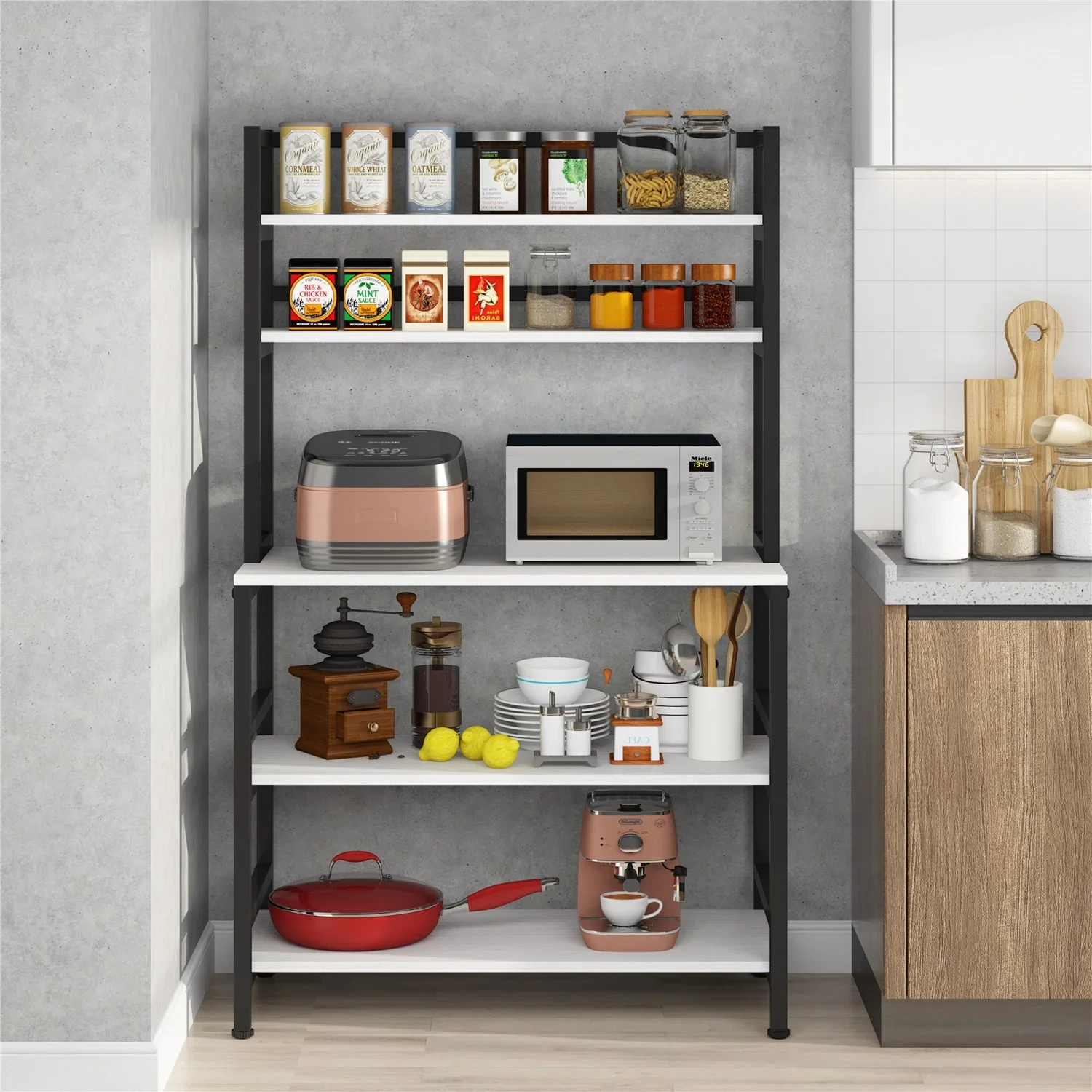 Multilayer Metal Microwave Oven Stand Heavy Duty - 5 Tier | Dsignlab