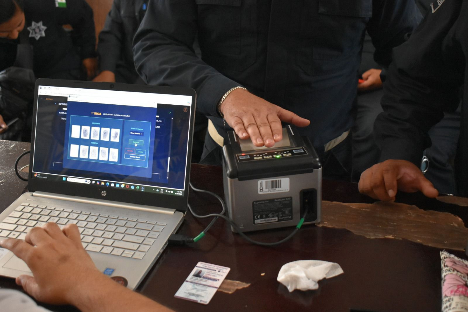 Realizan registros biométricos a 150 elementos de Seguridad Pública