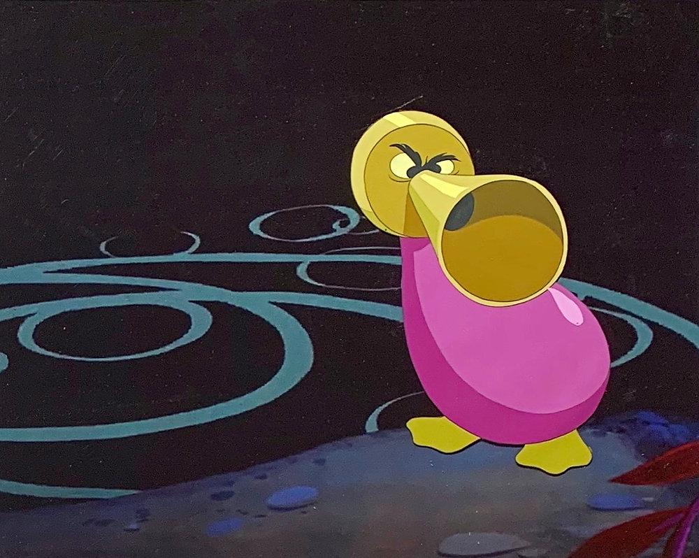 Original Walt Disney Production Animation Cel of a Horn Duck from Alice ...