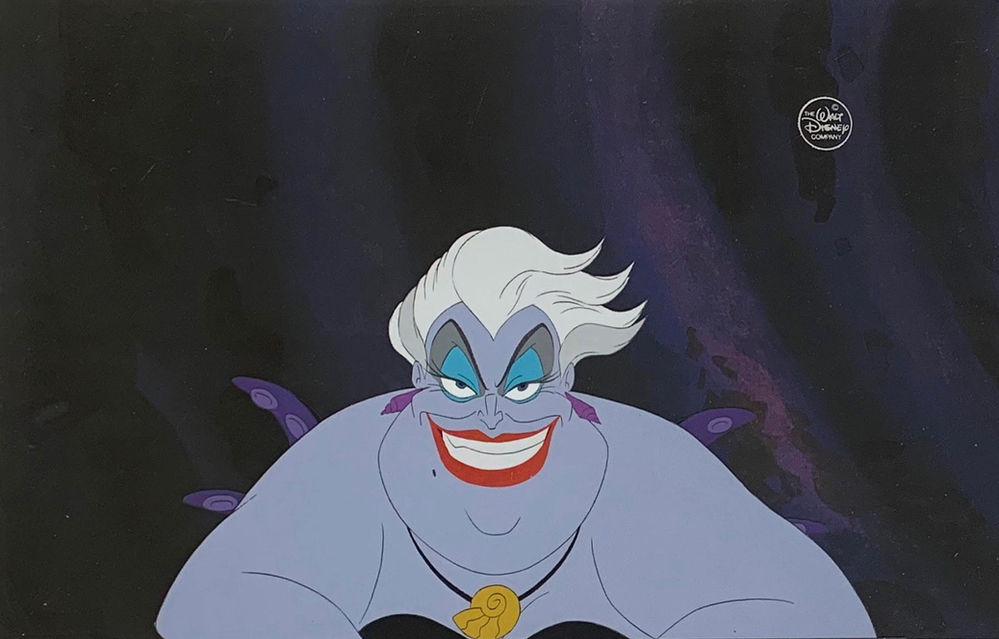 Original Production Animation Cels of Ursula and her Tentacles from The ...