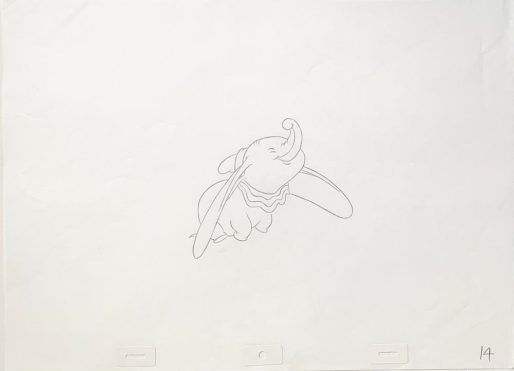 Original production animation drawing of Dumbo from "Who Framed Roger ...