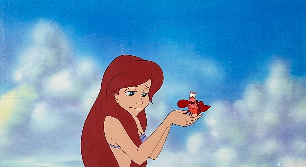 Original Production Animation Cels of Ariel and Sebastian from "The ...