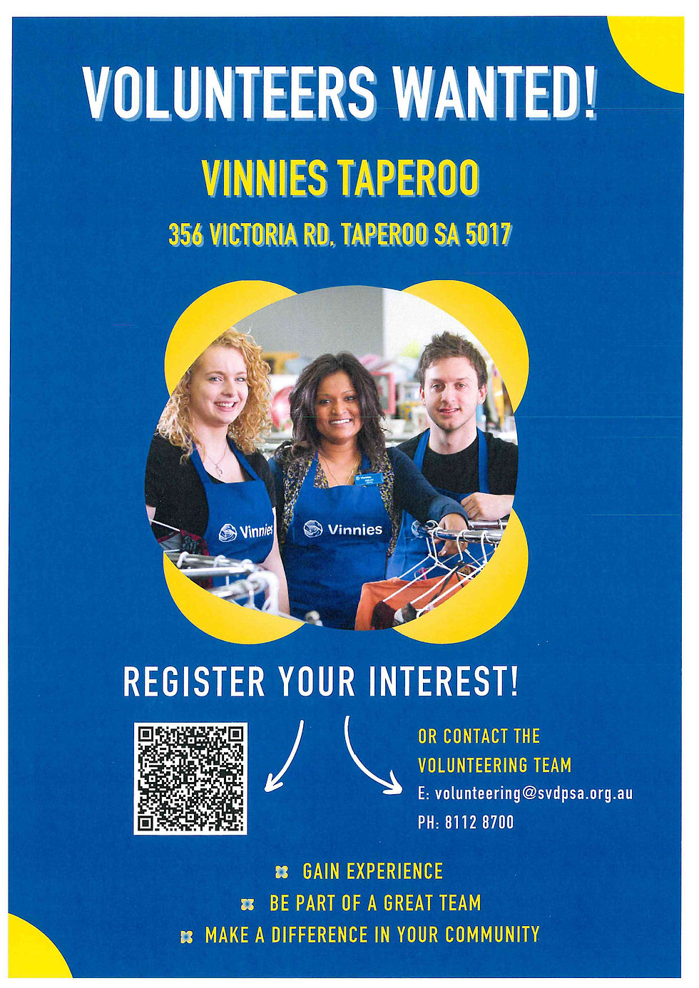 Vinnies Shop at Taperoo Needs Your Help