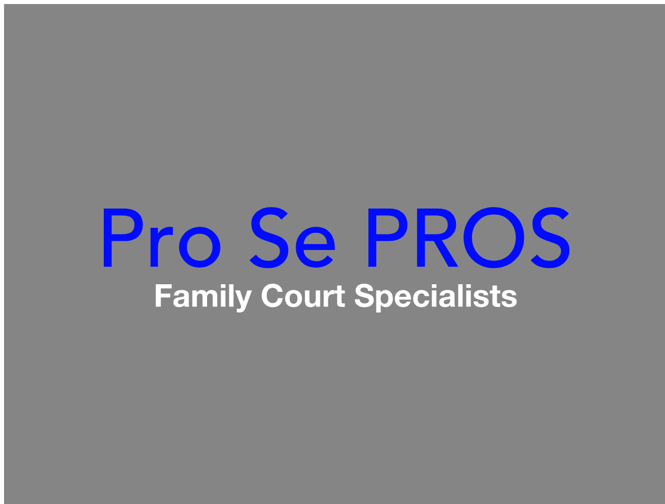 Pro Se Pros | Family Law Document Preparation and Litigation Support