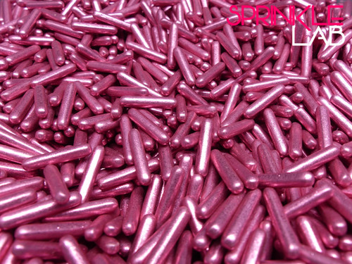 Rose Red Metallic Rod - Non Edible Sprinkle | Sprinkle Lab