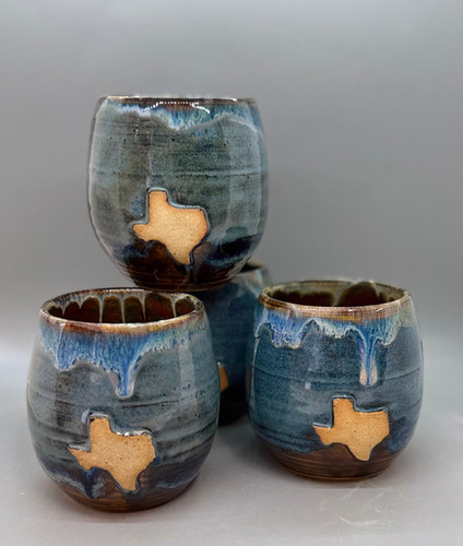 TEXAS Wine Goblets/lt blue | Martin Studios