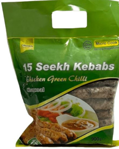 CROWN Seekh Kebab Green Chilli Chicken -15pcs 900 gm | Etcmart