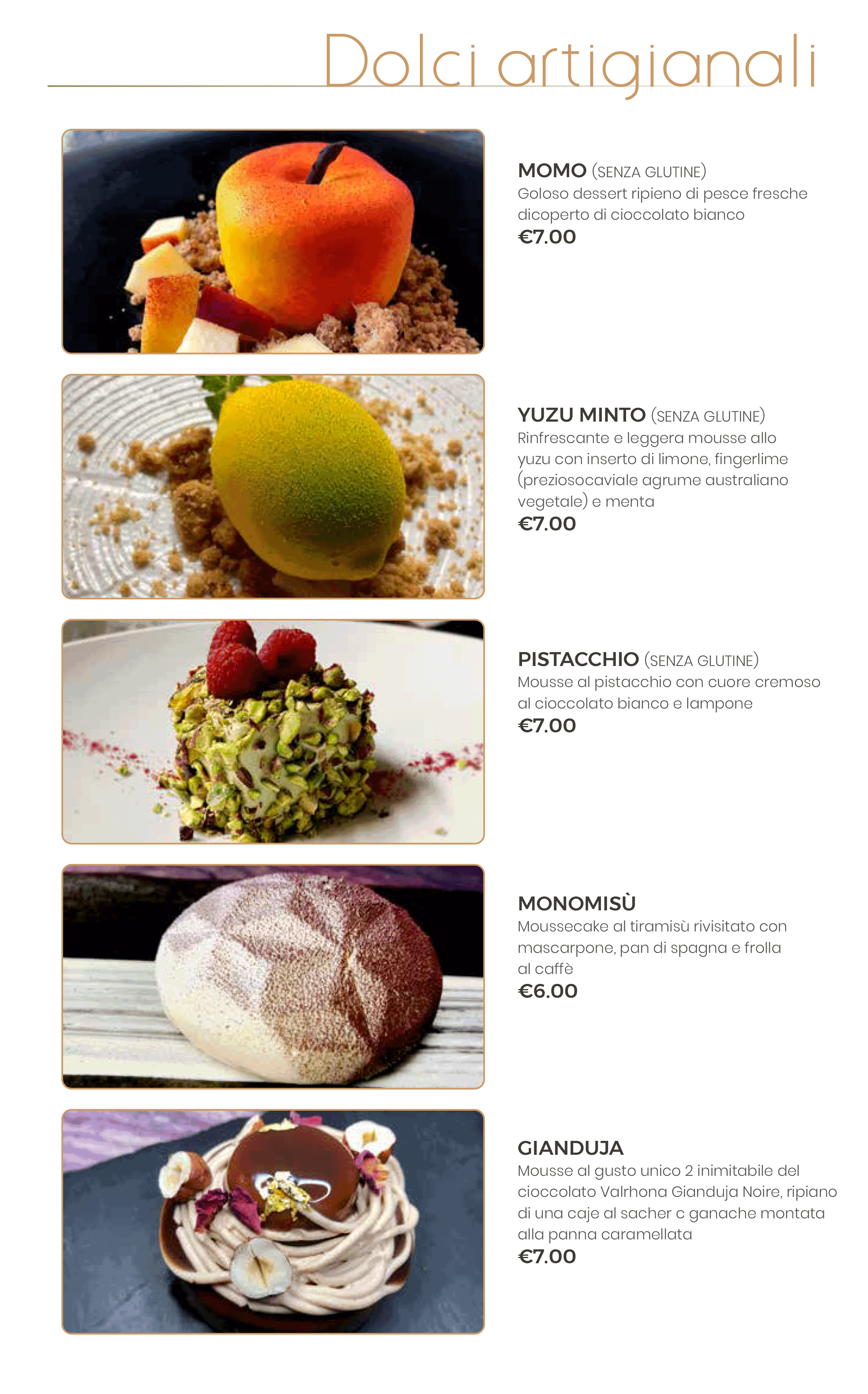 Menu Pranzo Bonifacio | INARI