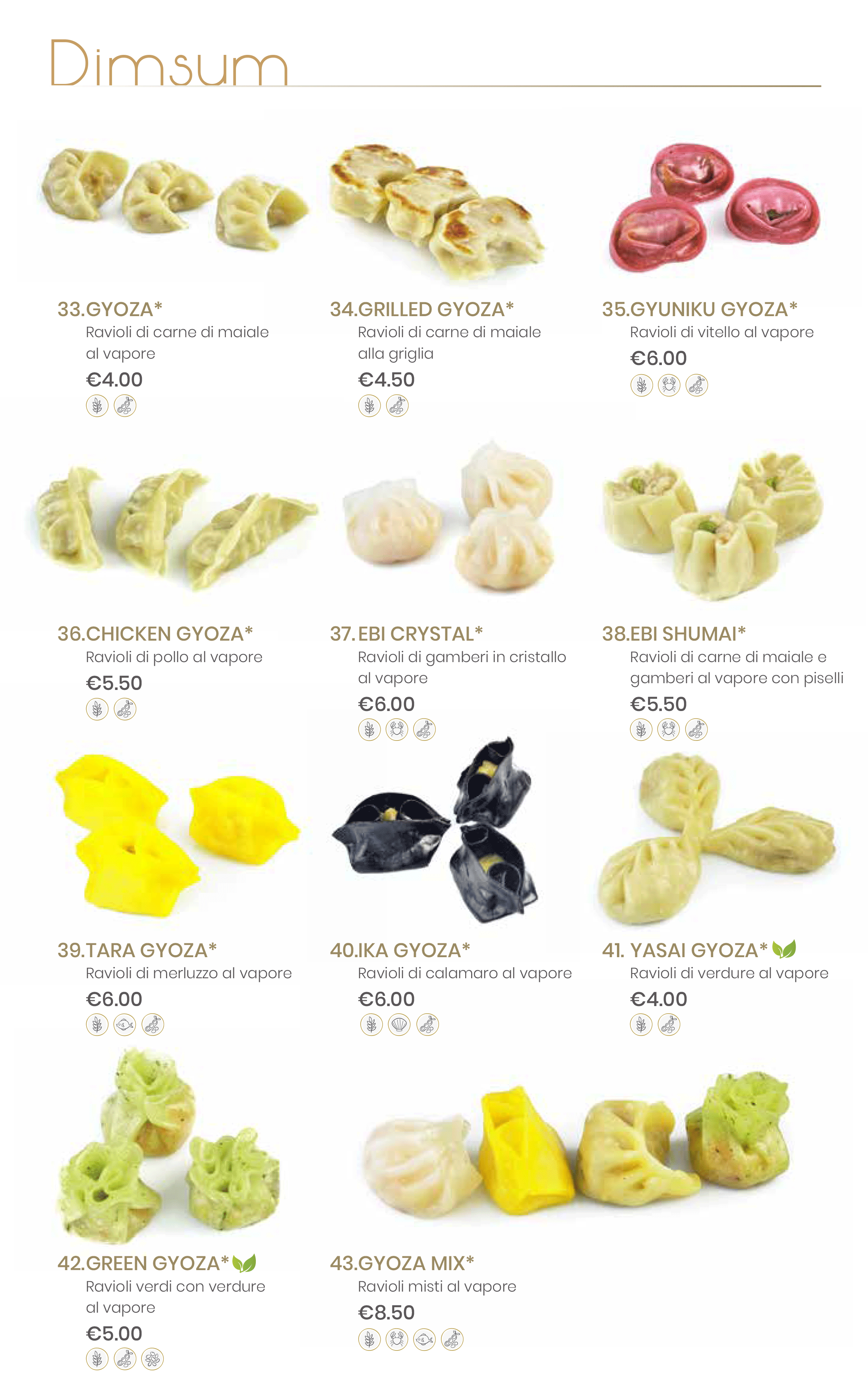 Menu Cena Bonifacio | INARI