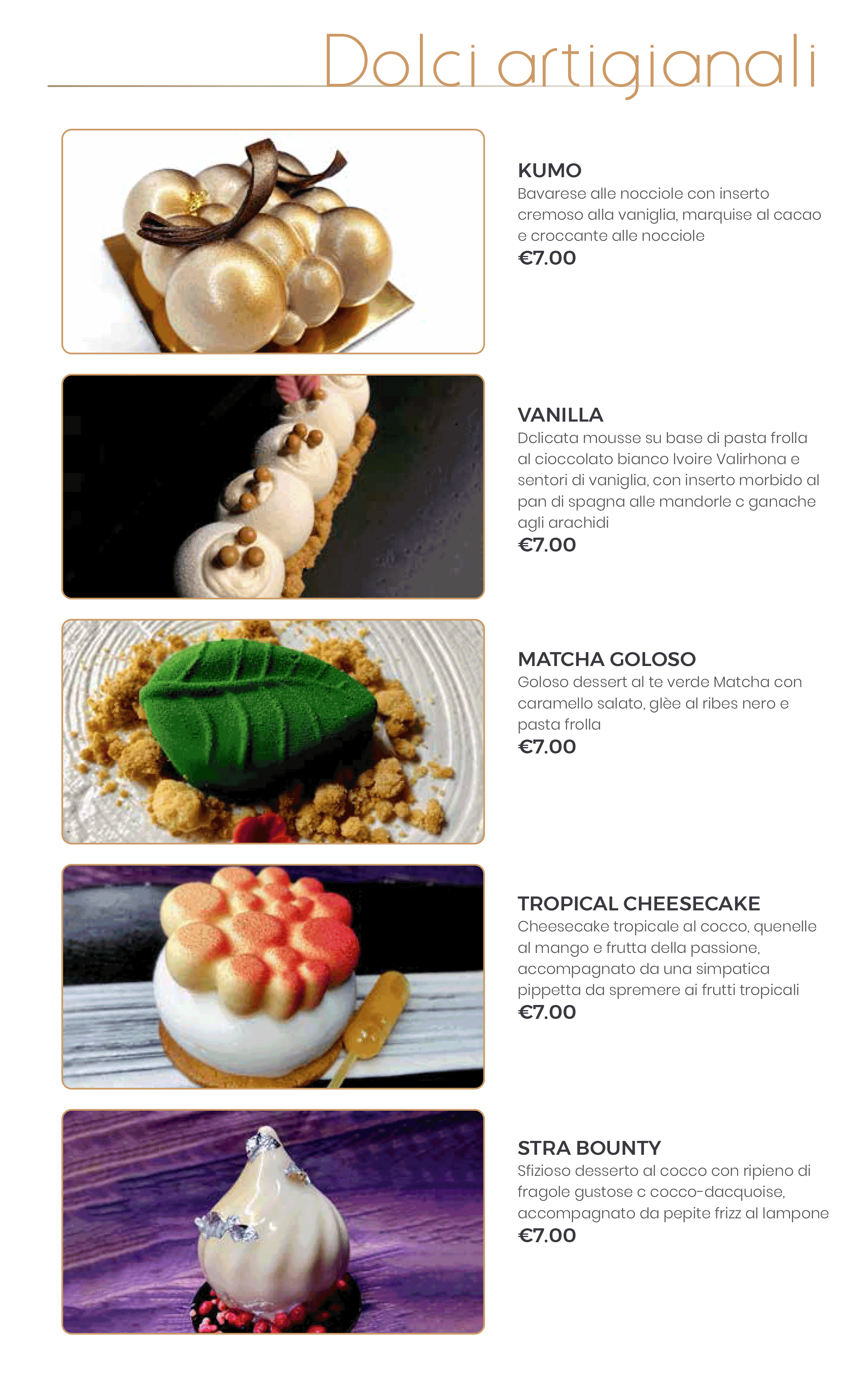 Menu Pranzo Bonifacio | INARI