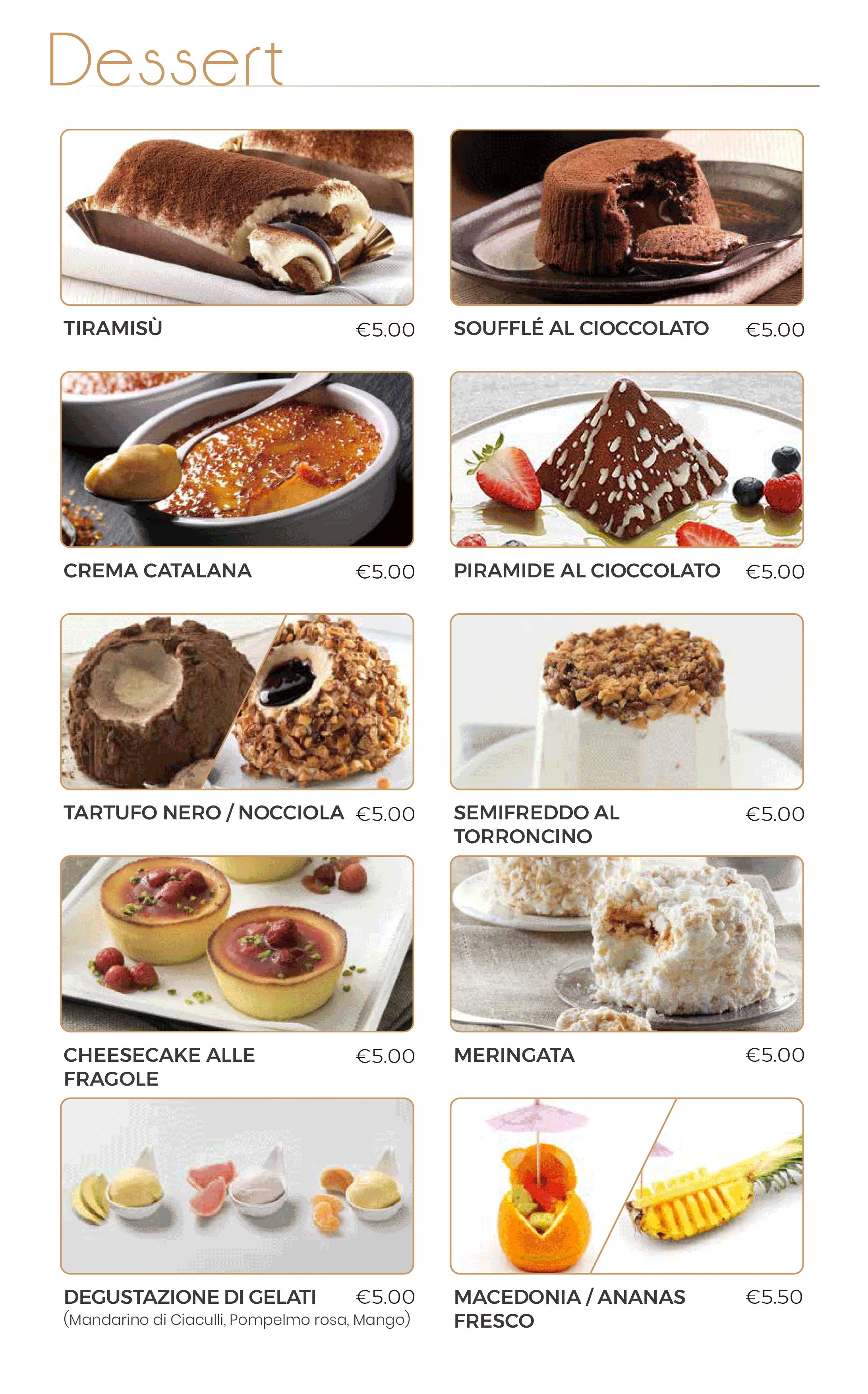 Menu Pranzo Bonifacio | INARI