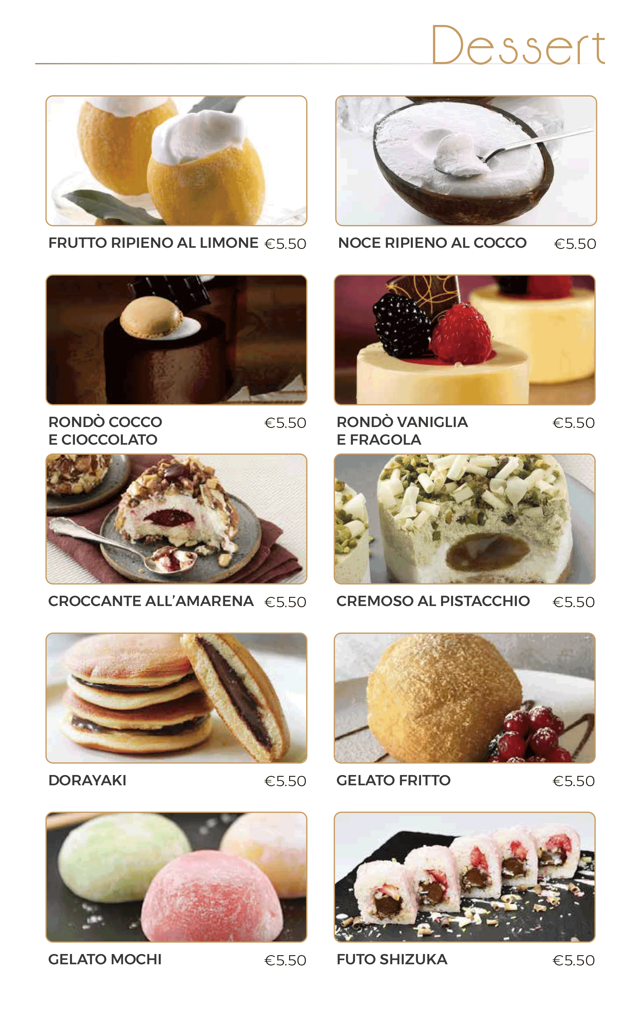 Menu Pranzo Bonifacio | INARI