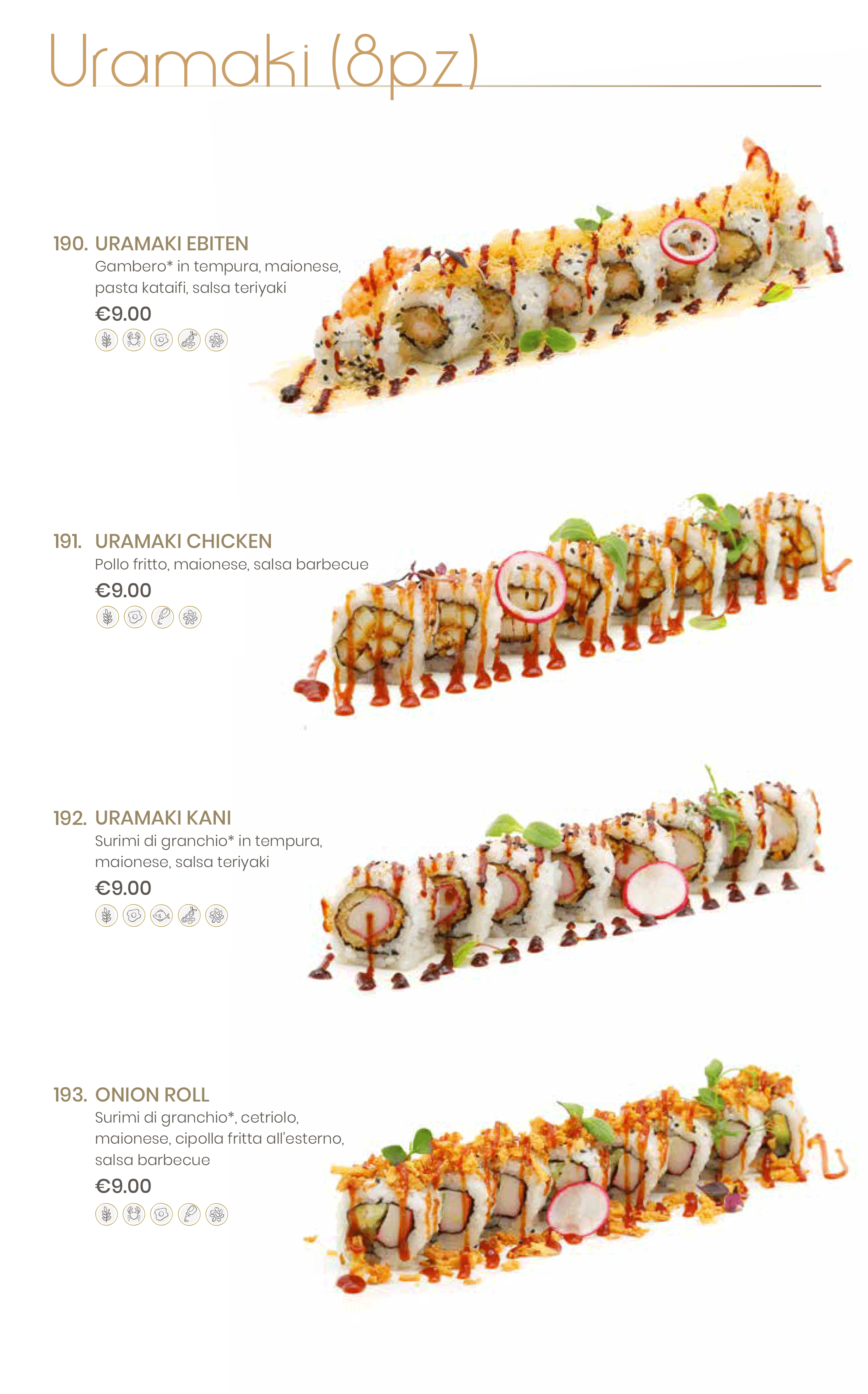 Menu Pranzo Bonifacio INARI Menu Pranzo Bonifacio INARI