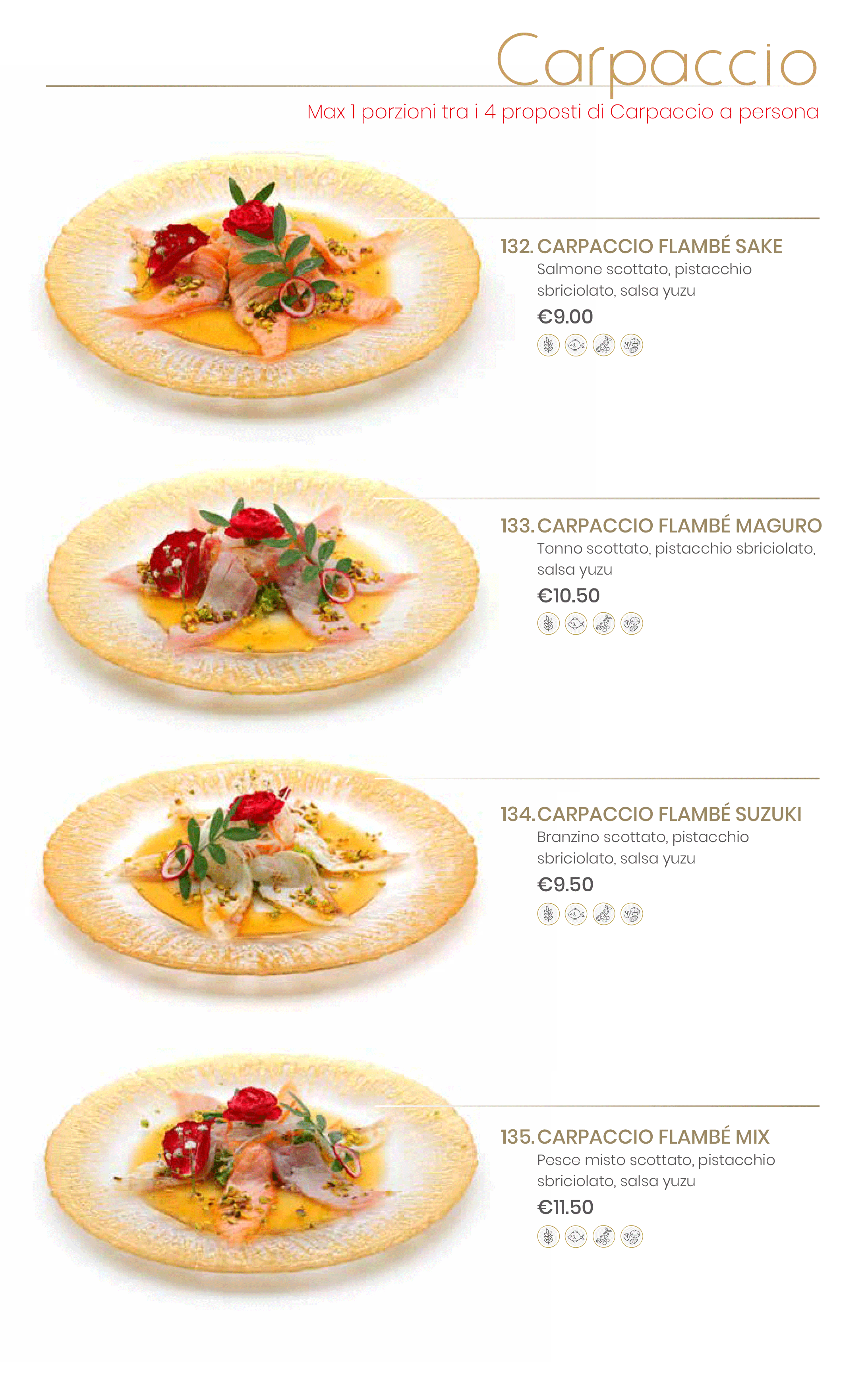 Menu Cena Bonifacio | INARI