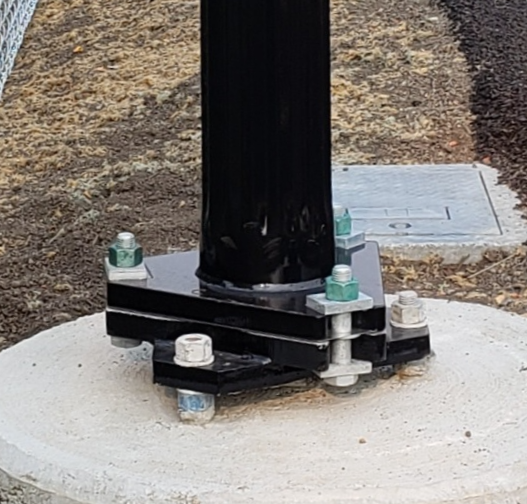 Light Pole with "Hidden" Breakaway