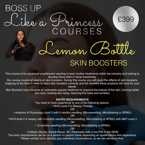 Lemon Bottle Skin Boosters Course | Like A Princess