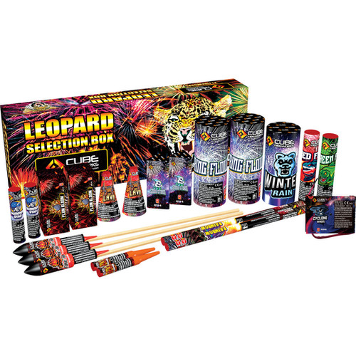 Leopard Selection Box | Leigh Fireworks