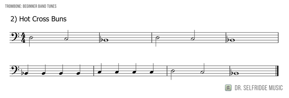 Hot Cross Buns | TROMBONE