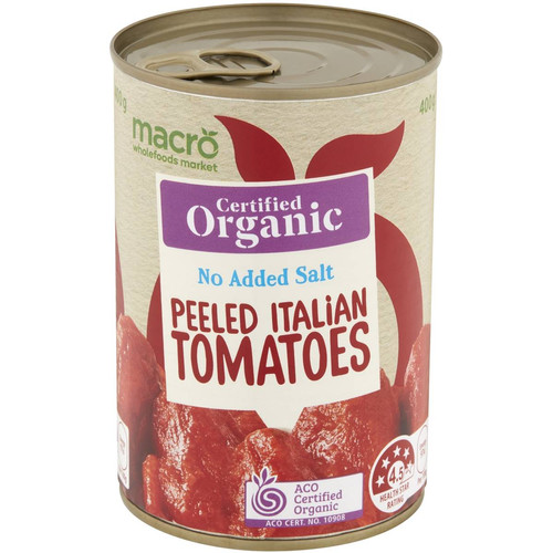 Macro Organic Peeled Italian Tomatoes 400g | Zula Getz