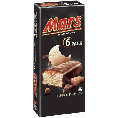 Mars Chocolate Bar Iced Confectionery Multipack 51ml x6 pack | Zula Getz