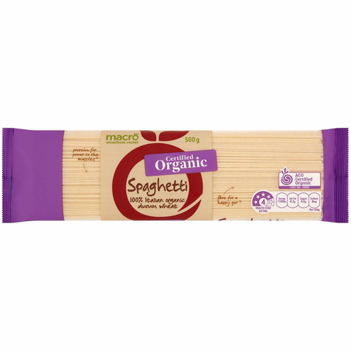 Macro Organic Spaghetti Pasta 500g | Zula Getz