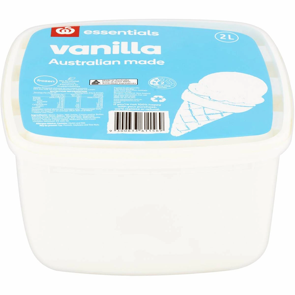 Essentials Vanilla Ice Cream 2l | Zula Getz
