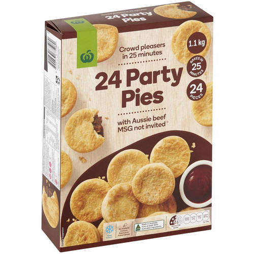 Woolworths Party Pies 24 pack | Zula Getz