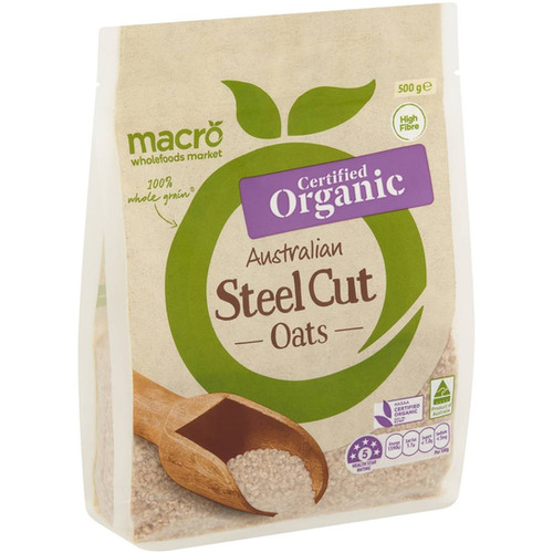 Macro Organic Steel Cut Oats 500g | Zula Getz