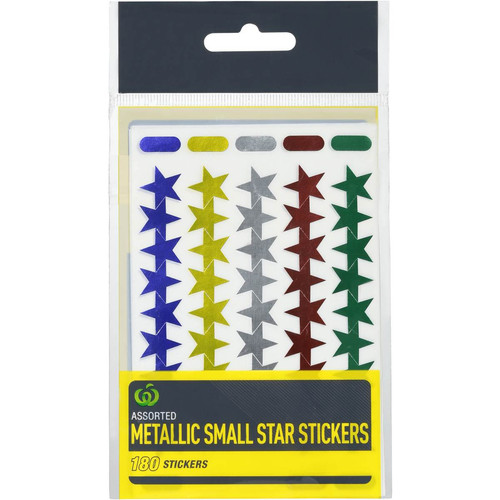 Woolworths Essentials Sticker Small Stars 180 pack | Zula Getz