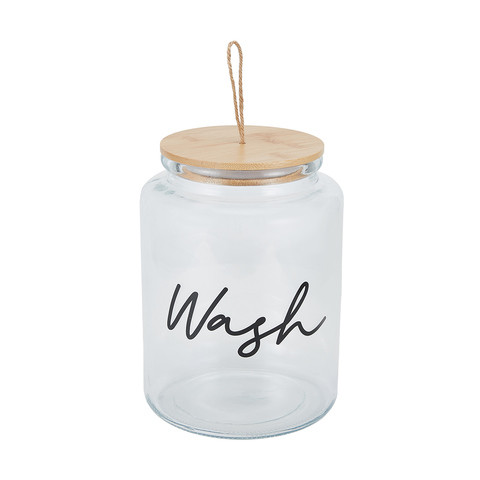 4.4L Glass Wash Jar with Bamboo Lid | Zula Getz
