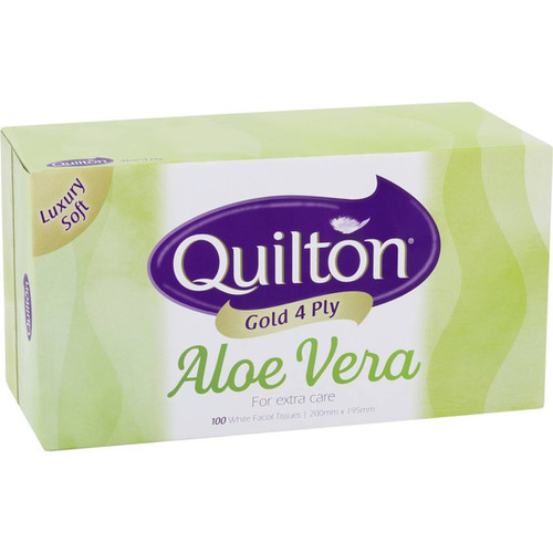 Quilton Gold 4 Ply Tissues Aloe Vera 100 pack | Zula Getz