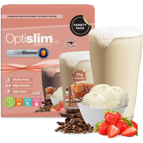Optislim Life Optibiome Shake Variety Flavours 10 pack | Zula Getz