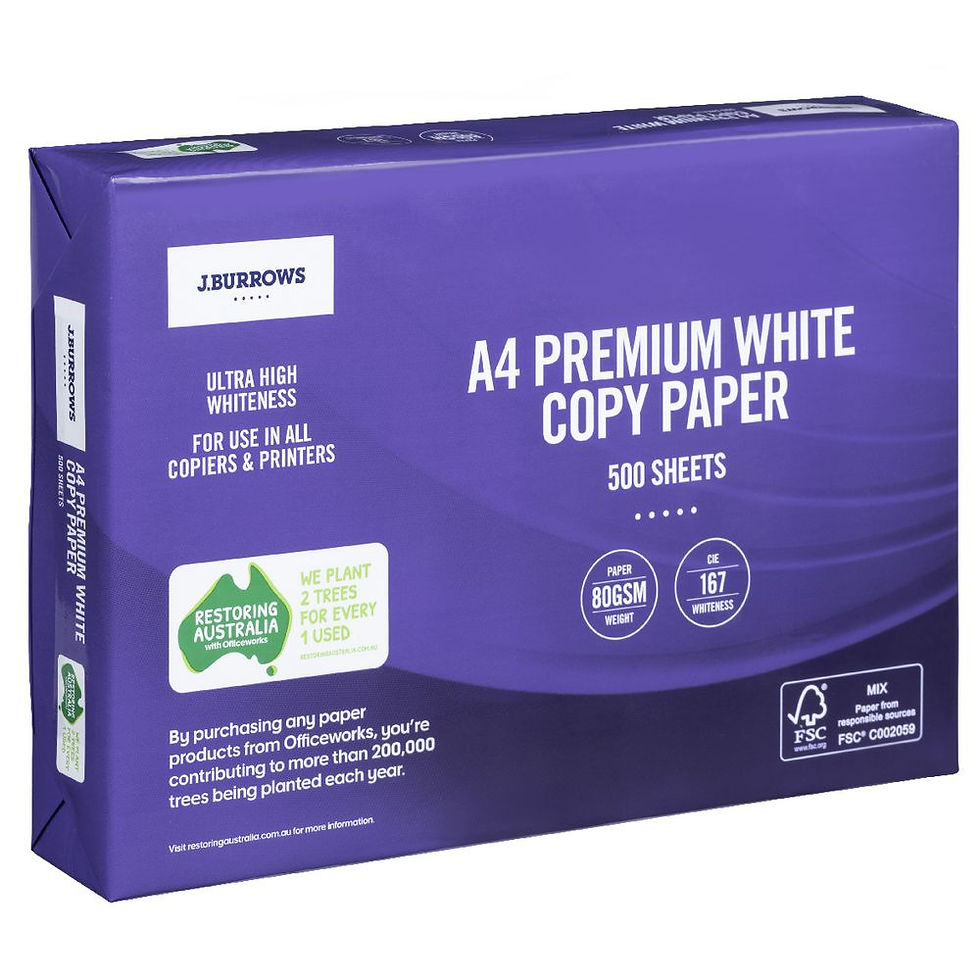 J.Burrows 80gsm Premium A4 Copy Paper 500 Sheet Ream | Zula Getz
