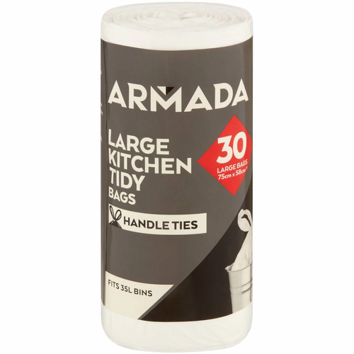 Armada Kitchen Tidy Bags With Handles Large Roll 30 pack | Zula Getz