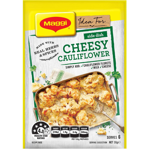 Maggi Side Dish Cheese & Cauliflower Flavoured Potato Bake 30g | Zula Getz
