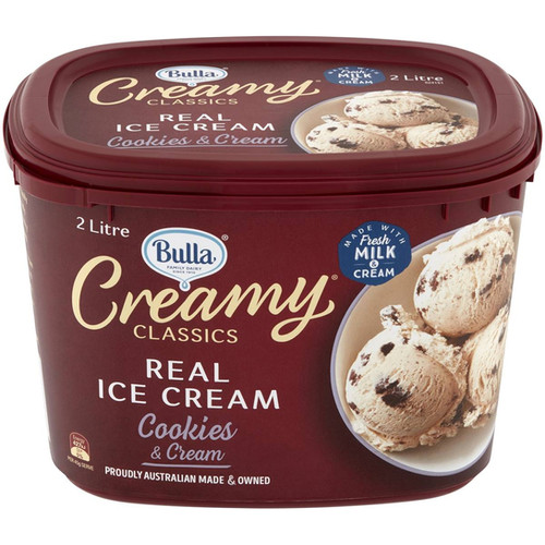Bulla Creamy Classics Ice Cream Cookies & Cream 2l tub | Zula Getz