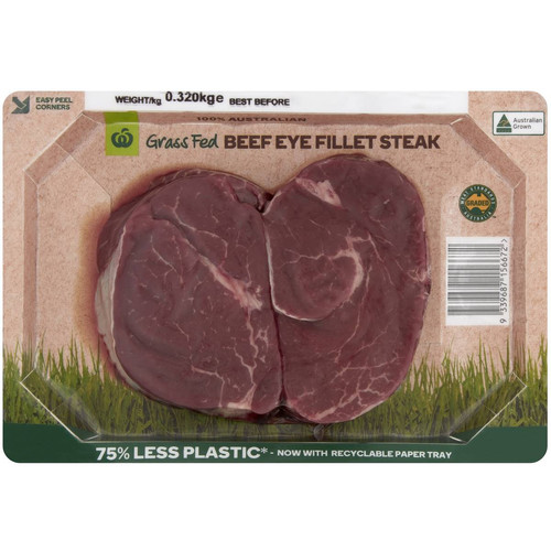 Woolworths Grass Fed Beef Eye Fillet Steak 320g | Zula Getz