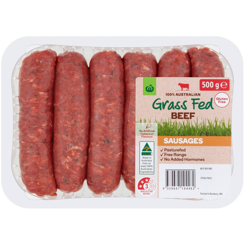 Woolworths Grass Fed Beef Sausage 500g | Zula Getz