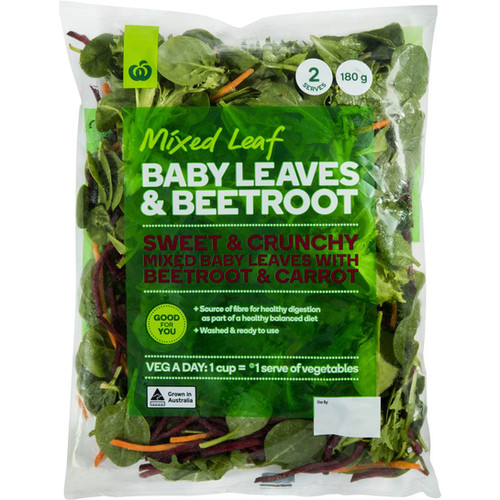 Woolworths Baby Leaf Salad With Beetroot Bag 180g | Zula Getz