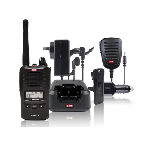 GME TX6160 5W 80 Channel UHF Handheld Radio with Accessories | Zula Getz