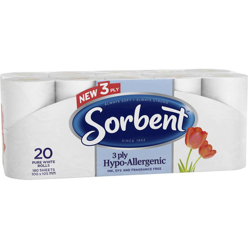 Sorbent Toilet Tissue Hypo Allergenic 20 pack | Zula Getz