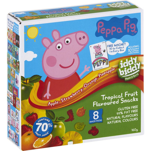 Iddy Biddy Fruit Snacks Tropical 20g x8 pack | Zula Getz