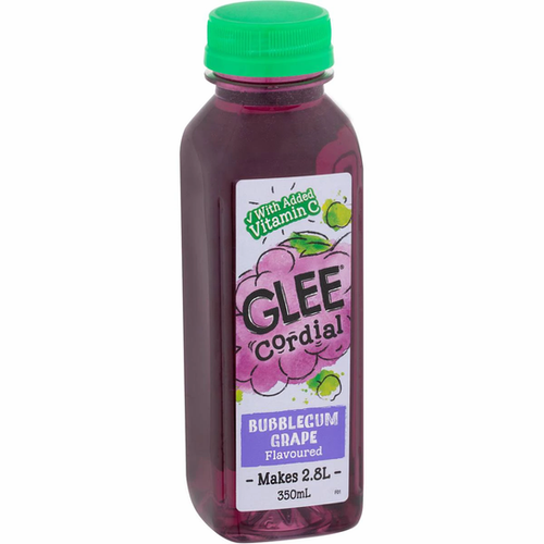 Glee Bubblegum Grape Flavoured Cordial 350ml | Zula Getz