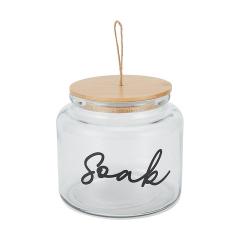 2.6L Glass Soak Jar with Bamboo Lid | Zula Getz