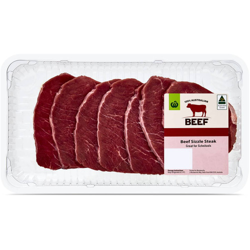 Woolworths Beef Sizzle Schnitzel 400g | Zula Getz