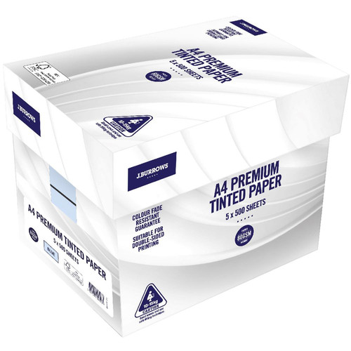 J.Burrows Premium A4 Tinted Paper Ream Blue 5 Pack | Zula Getz