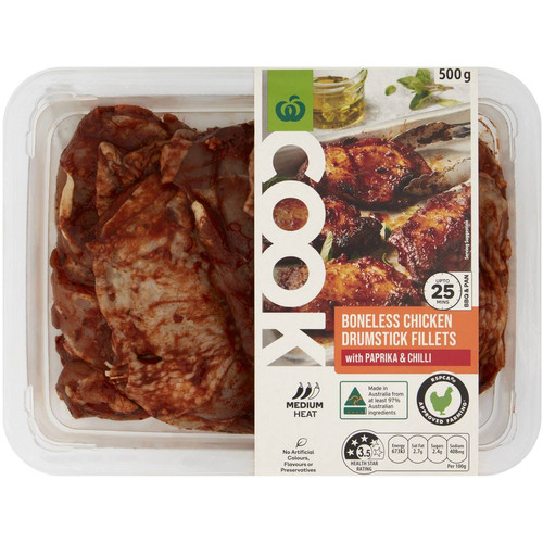Woolworths Cook Boneless Chicken Fillets Drumstick Paprika & Chilli ...