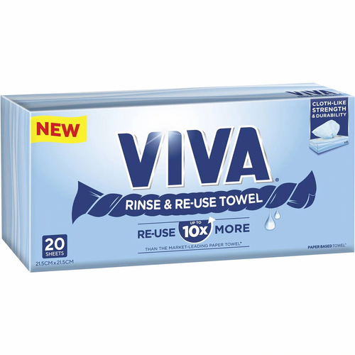 Viva Rinse & Reuse Sheet Towels 20 pack | Zula Getz