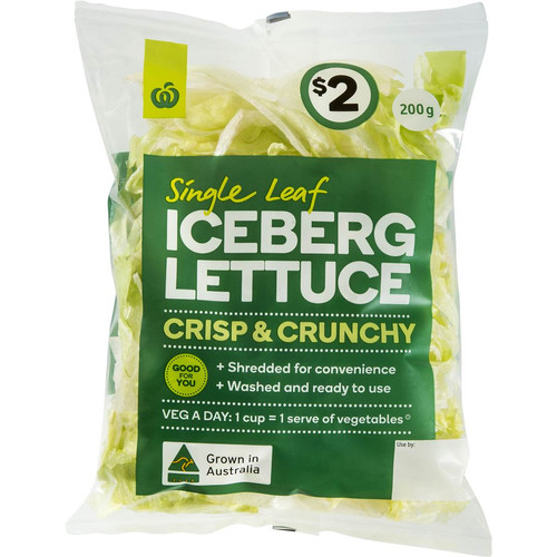 Woolworths Shredded Iceberg Lettuce 200g | Zula Getz